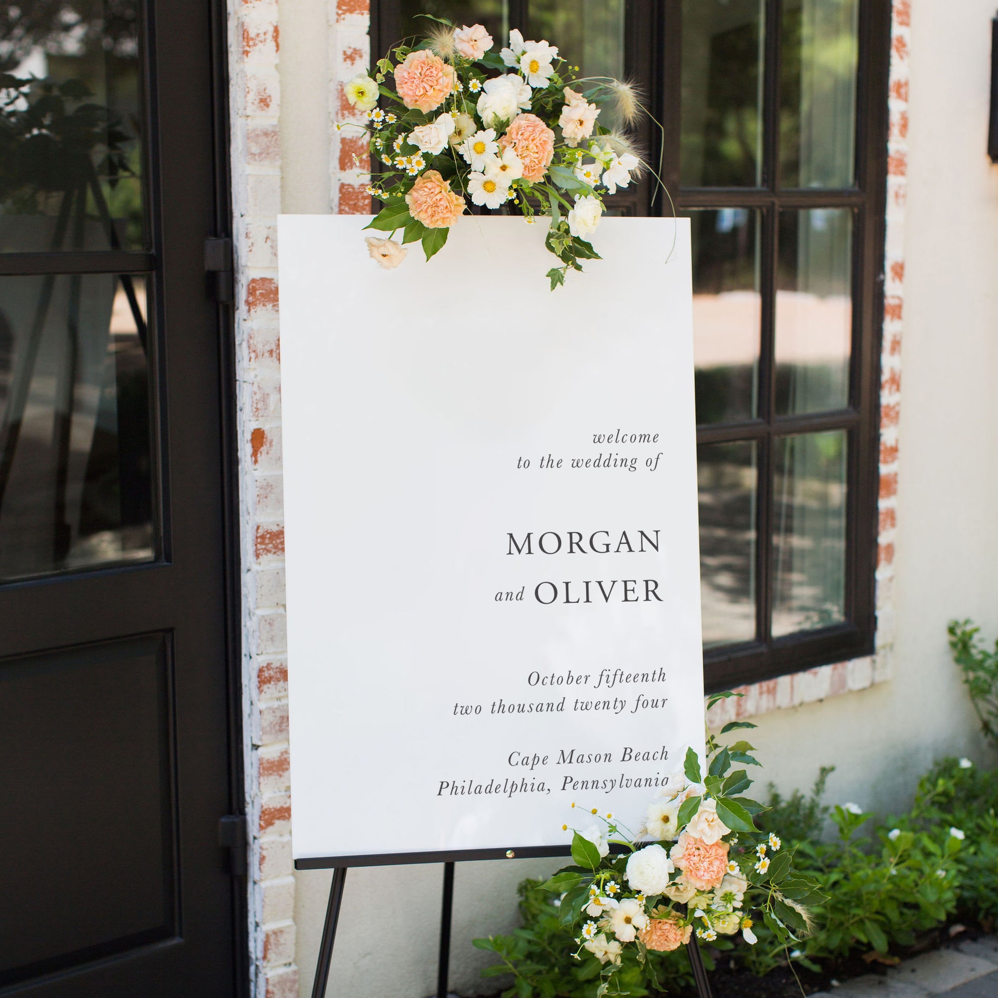 Acrylic Wedding Welcome Sign | The Morgan