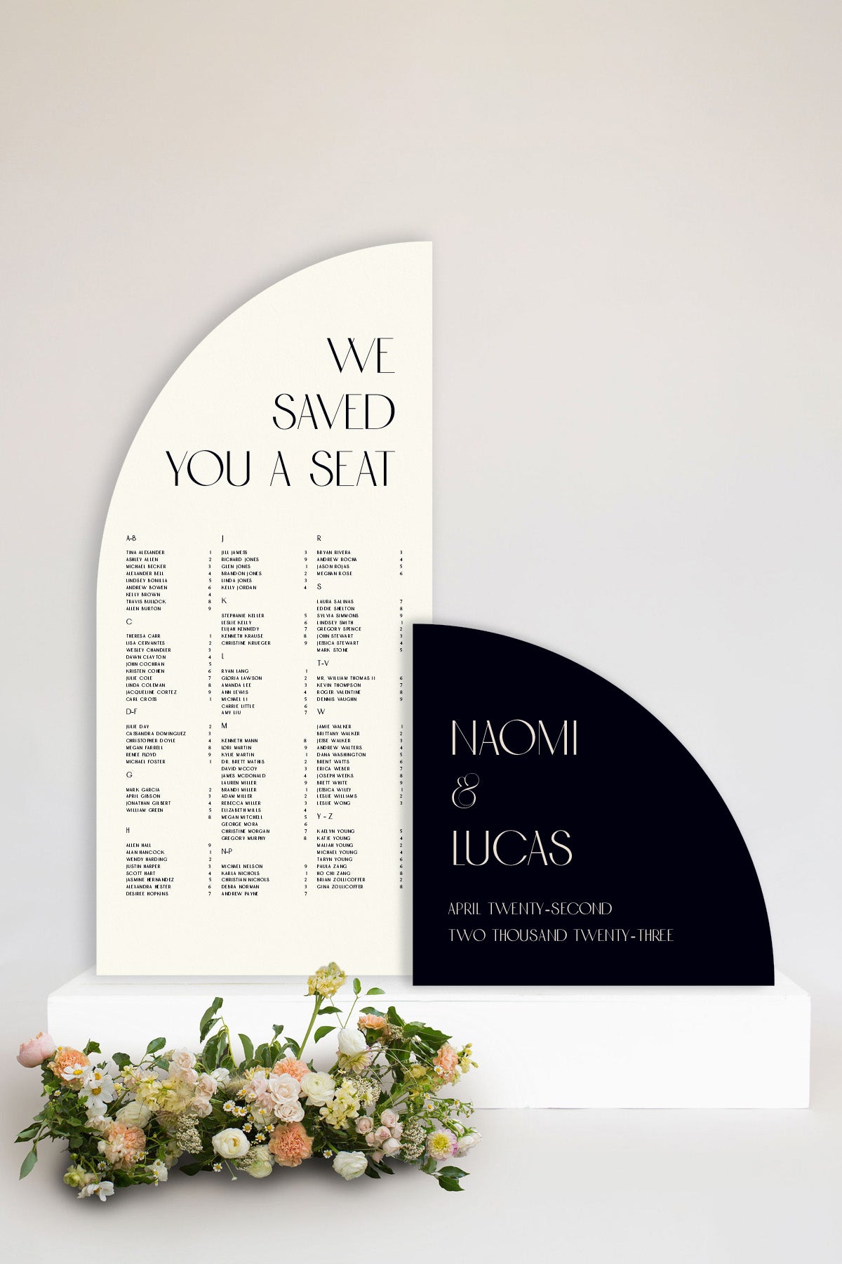 Arch Wedding Seating Chart | Lily Roe Co.