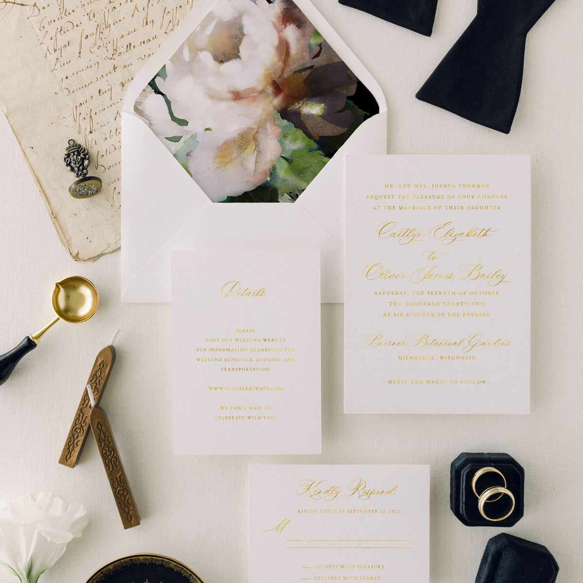 silk wedding invitations