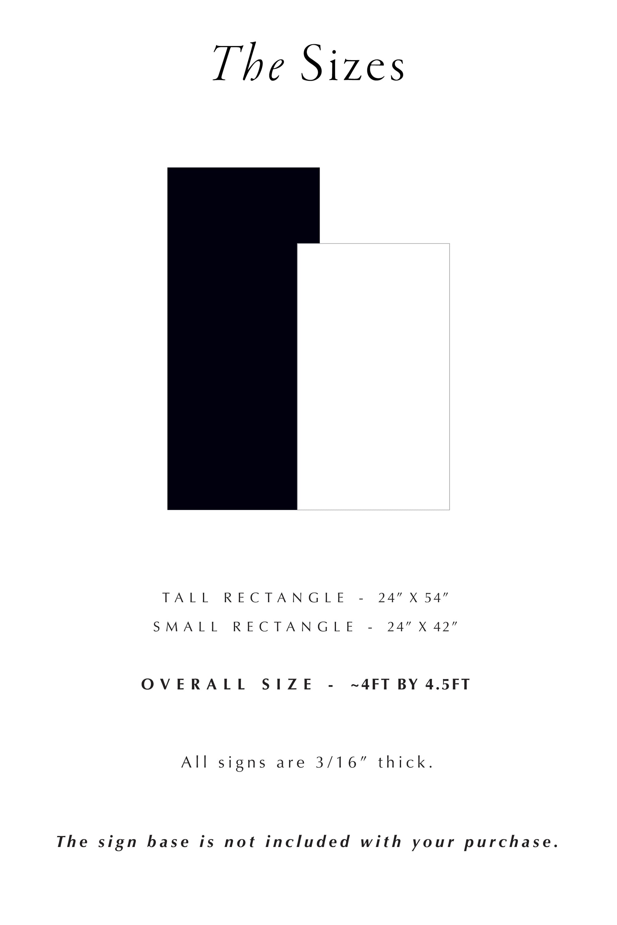 Double Rectangle Wedding Sign Set | Lily & Roe Co.