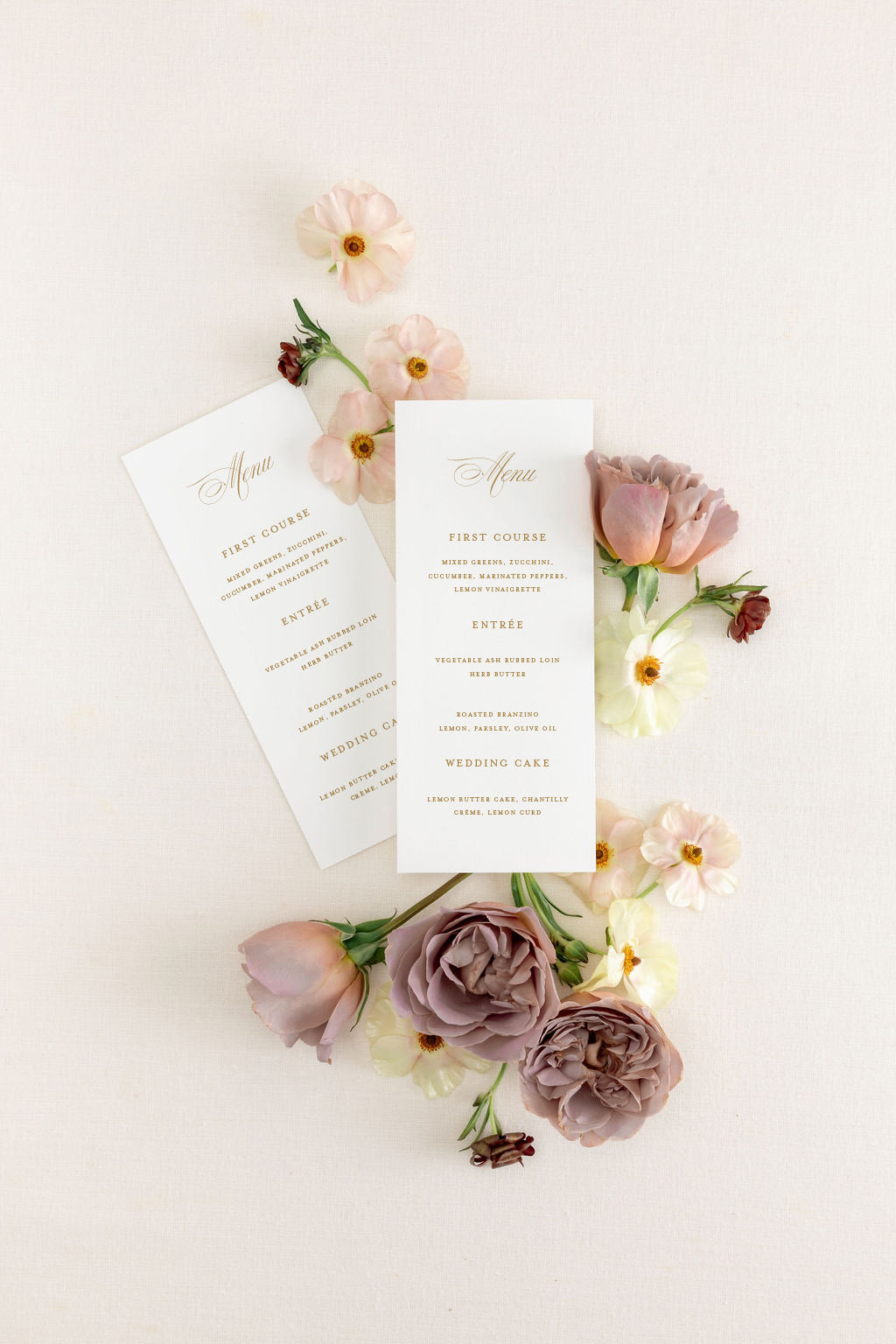 Elegant Wedding Menu | The Lillian