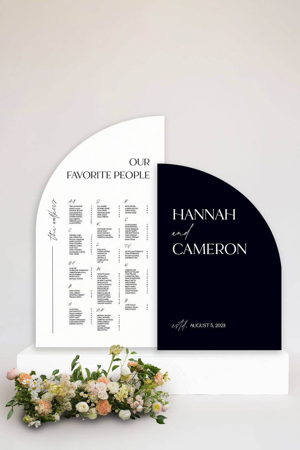 Half Arch Wedding Welcome Sign | Lily & Roe Co.