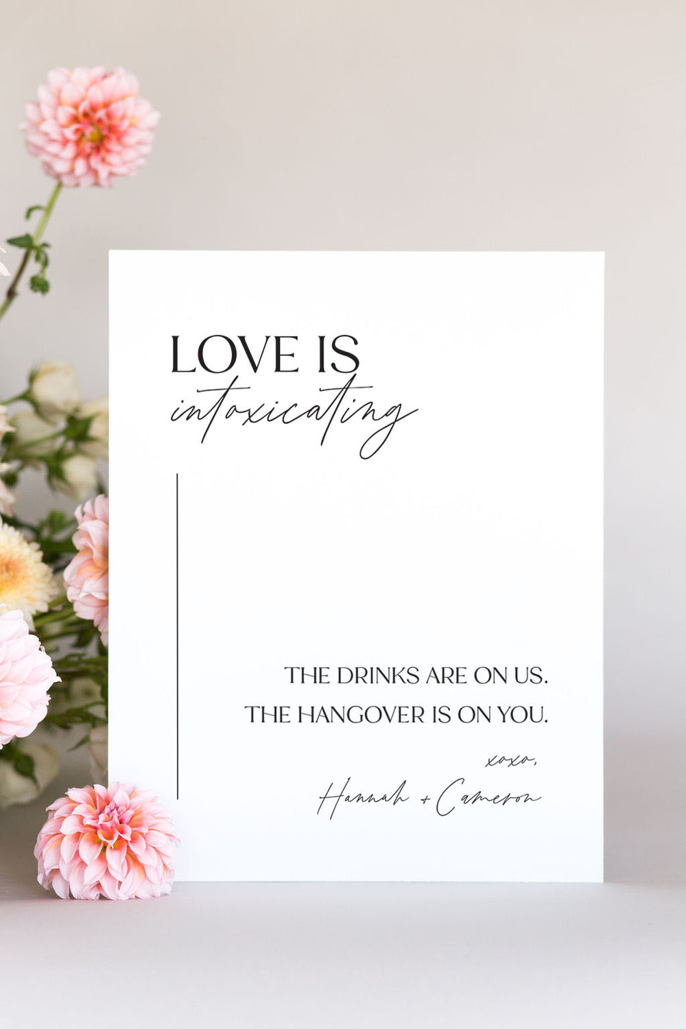 The Hannah | Wedding Bar Sign