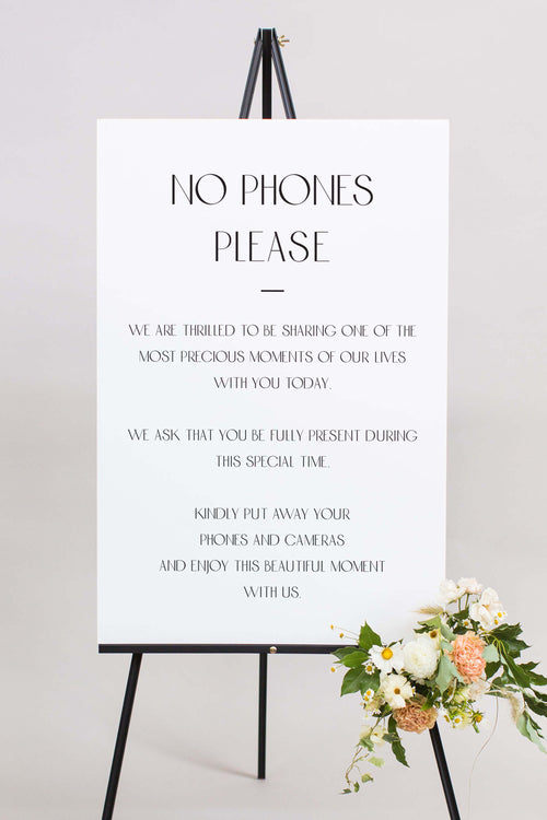 No Cell Phone Wedding Sign | The Naomi