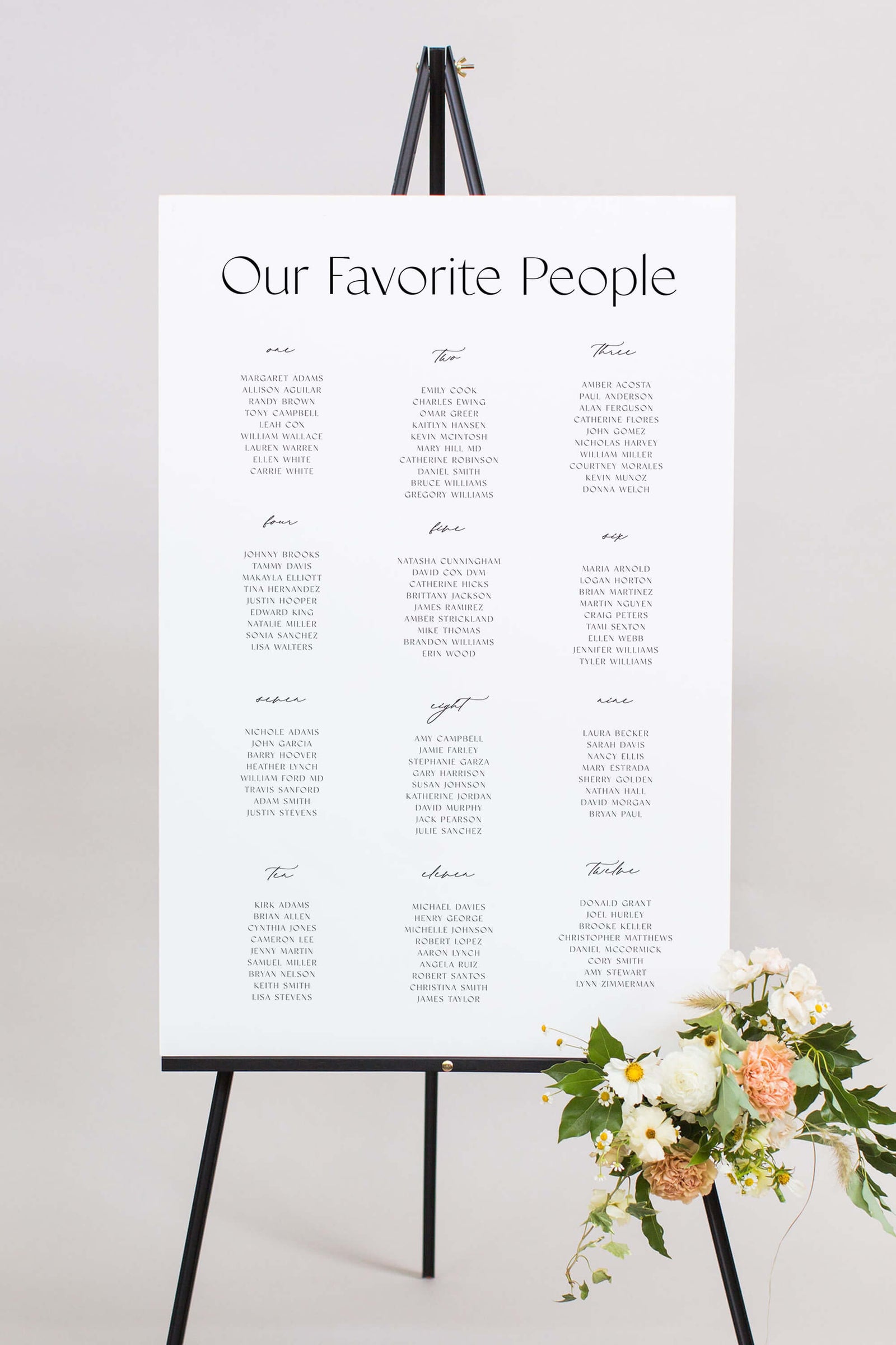 Wedding Seating Chart