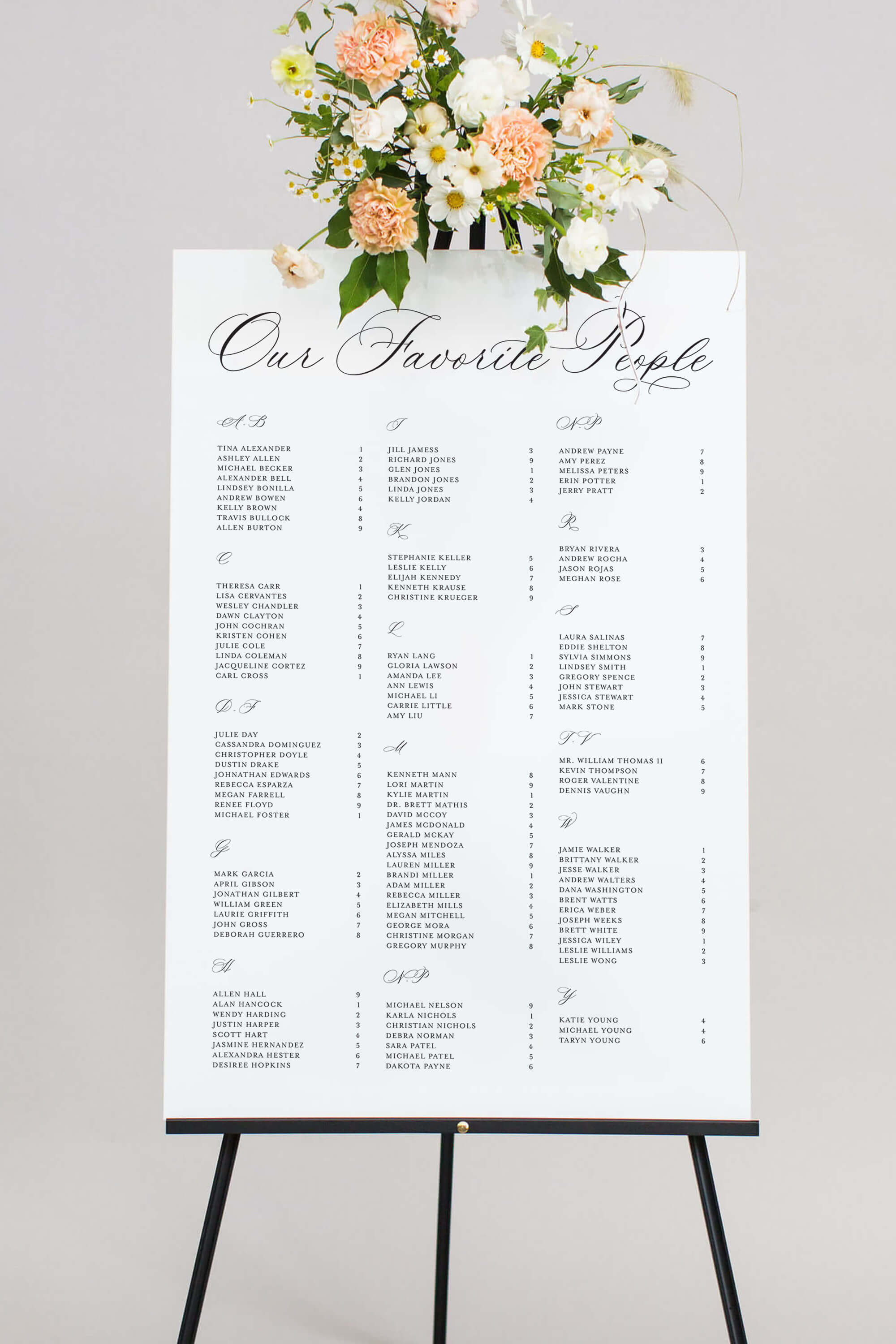 Wedding Seating Sign | The Caitlyn