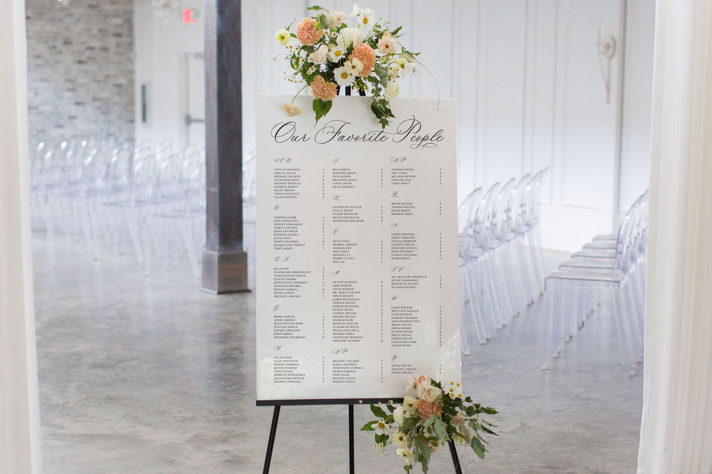Wedding Seating Sign | The Caitlyn